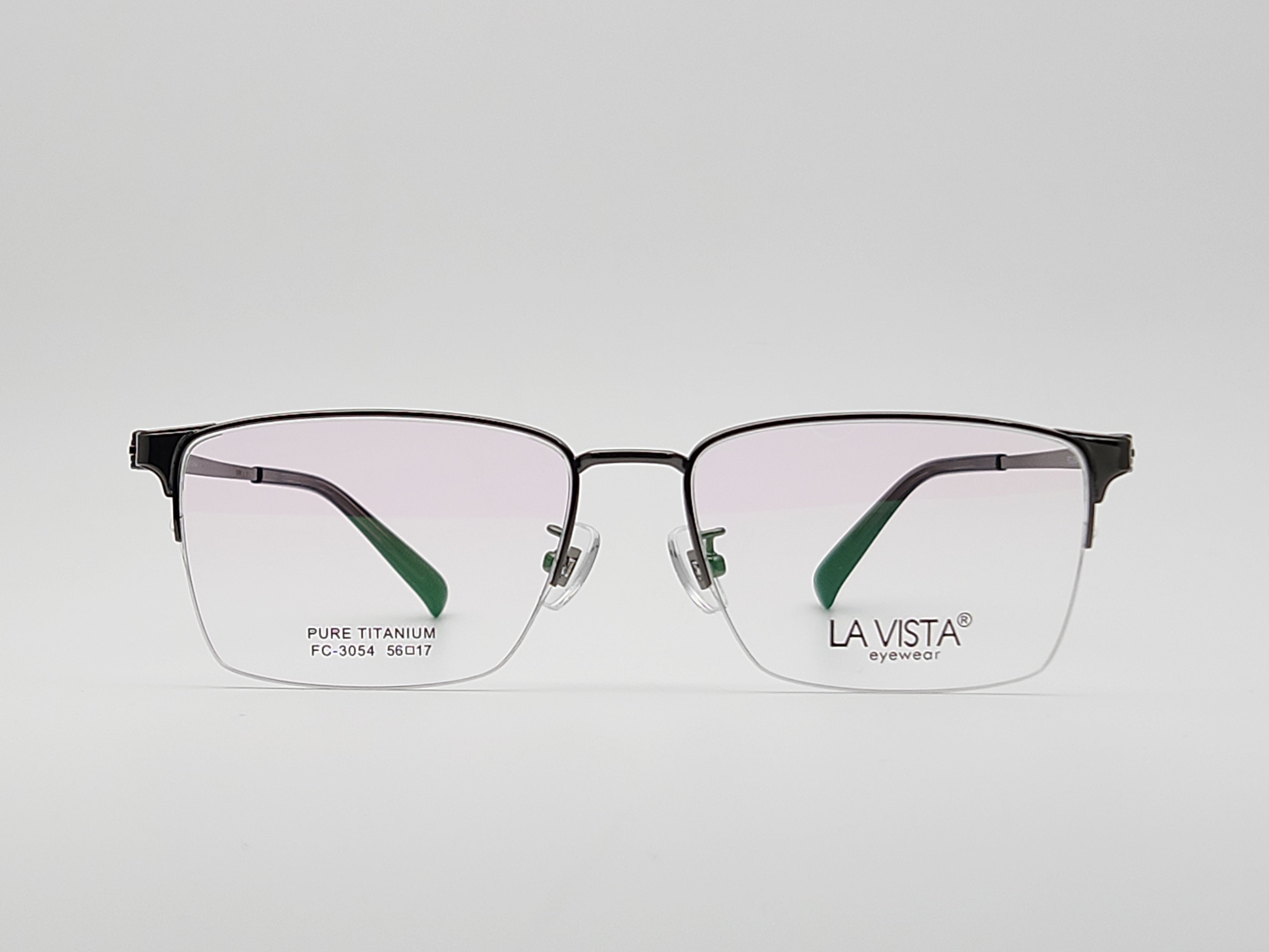 La Vista Eye Wear-Metal Titanium- Rectangle-Gun-Mod: FC-3054-Color:C2 ...