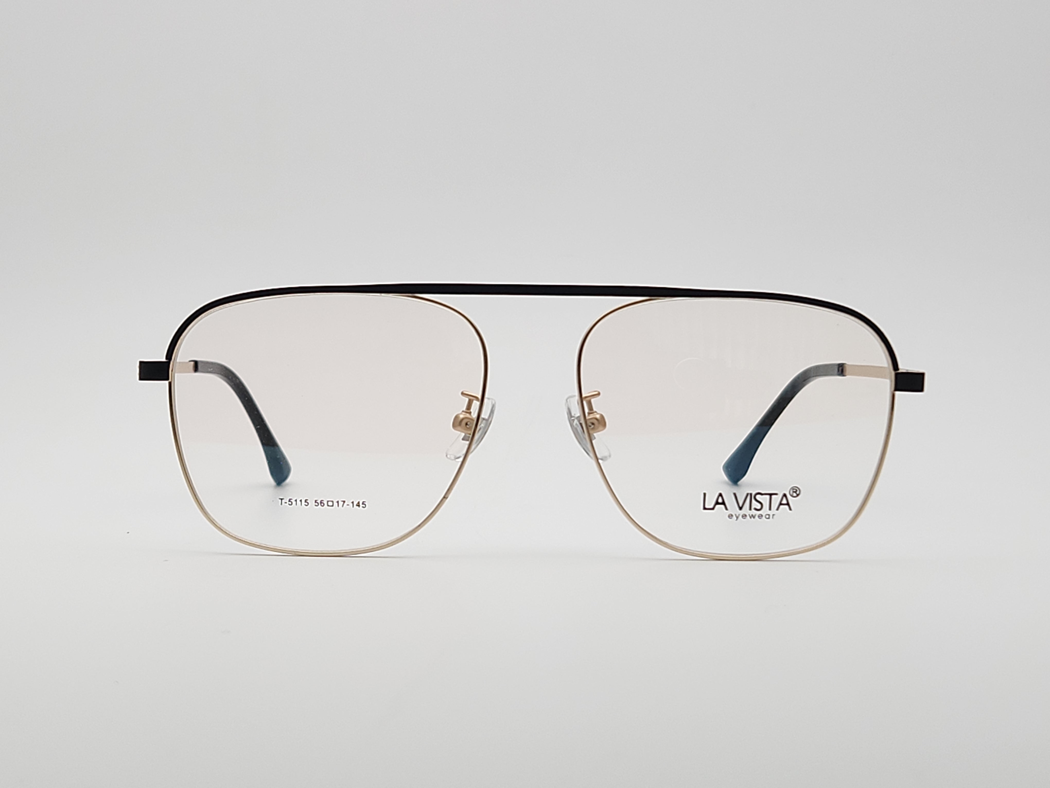 La Vista Eye Wear-Metal Titanium- Rectangle-Silver*Black-Mod: T-5115-C ...