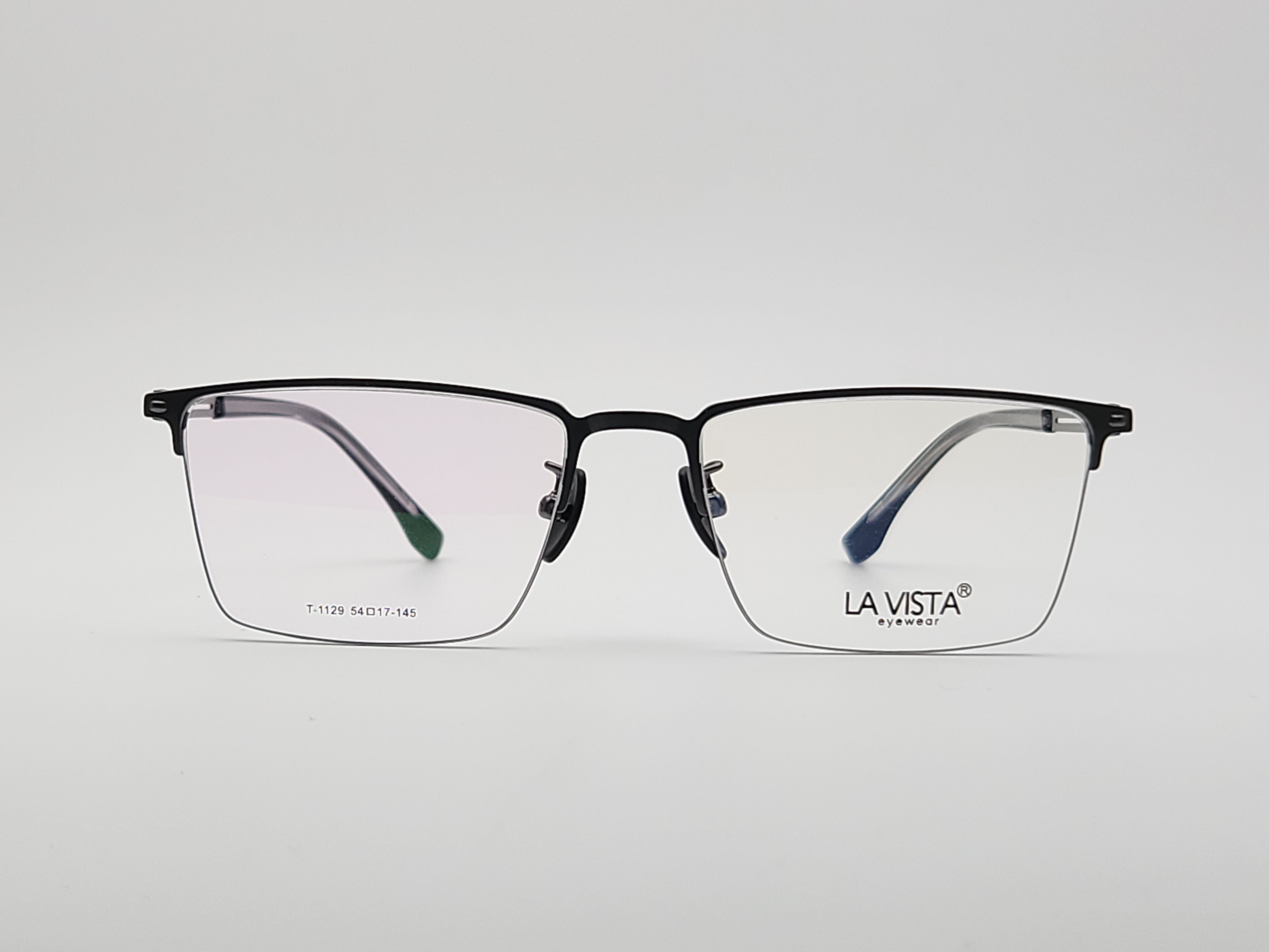 La Vista Eye Wear-Metal Titanium- Rectangle-Silver*Black-Mod: T-1129-C ...