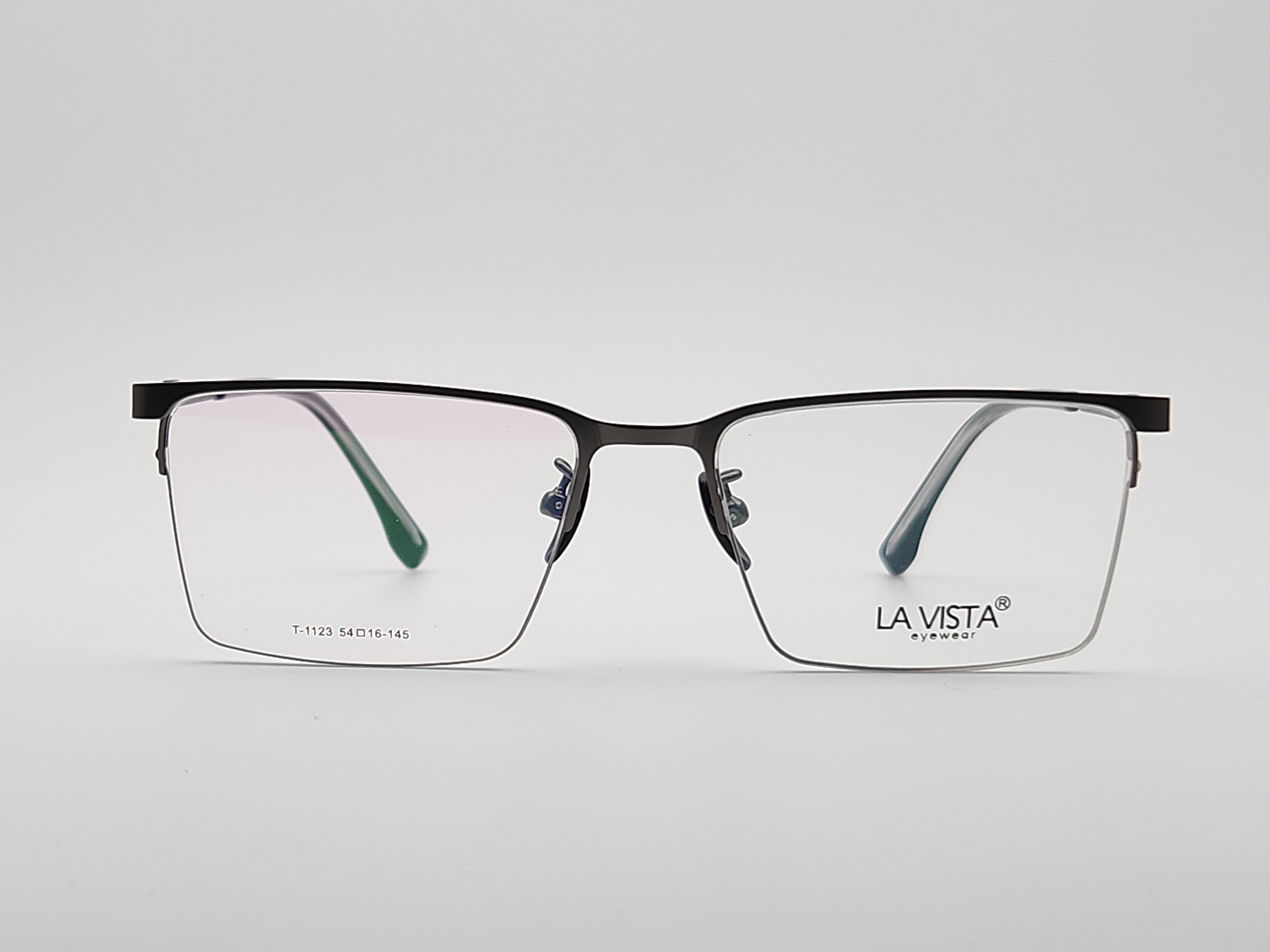 La Vista Eye Wear-Metal Titanium- Rectangle-Gun-Mod: T-1123-Color:C 3 ...
